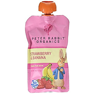 Peter Rabbit Organics Strawberry and Banana Snacks, 4-Ounce (Pack of 10)10