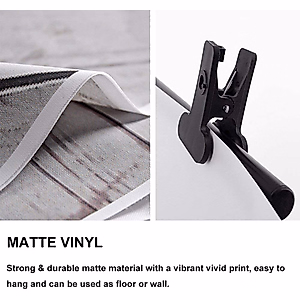 Lofaris Winter Christmas Backdrop Xmas Photography Backdrop Rustic Barn Wood Door Backdrop Xmas Tree Snow Gift Bell Kids Adult Family Supplies Banner Party Baby Shower Decoration Background 7x5ft