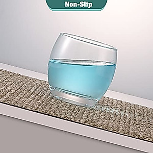 Tineeba PVC Placemats, Set of 6, Washable Dining Table Mats, Heat-Resistant, Easy to Clean, Non-Slip, Kitchen & Kids & Outdoor (Coffee)