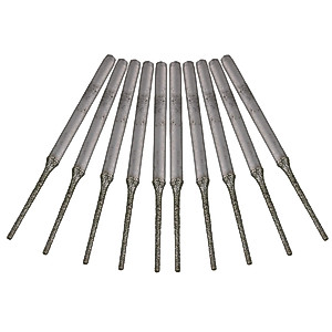 BQLZR 1MM Silver Extended Gems Drill Bits Bowlder Pearls Jewelry Agates Hole Drill Bits Coated Pack of 10