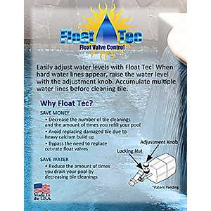 Float-Tec Letro Pentair T26 ABS Plastic Float Valve EZ Adjustment autofill Water Filler Leveler