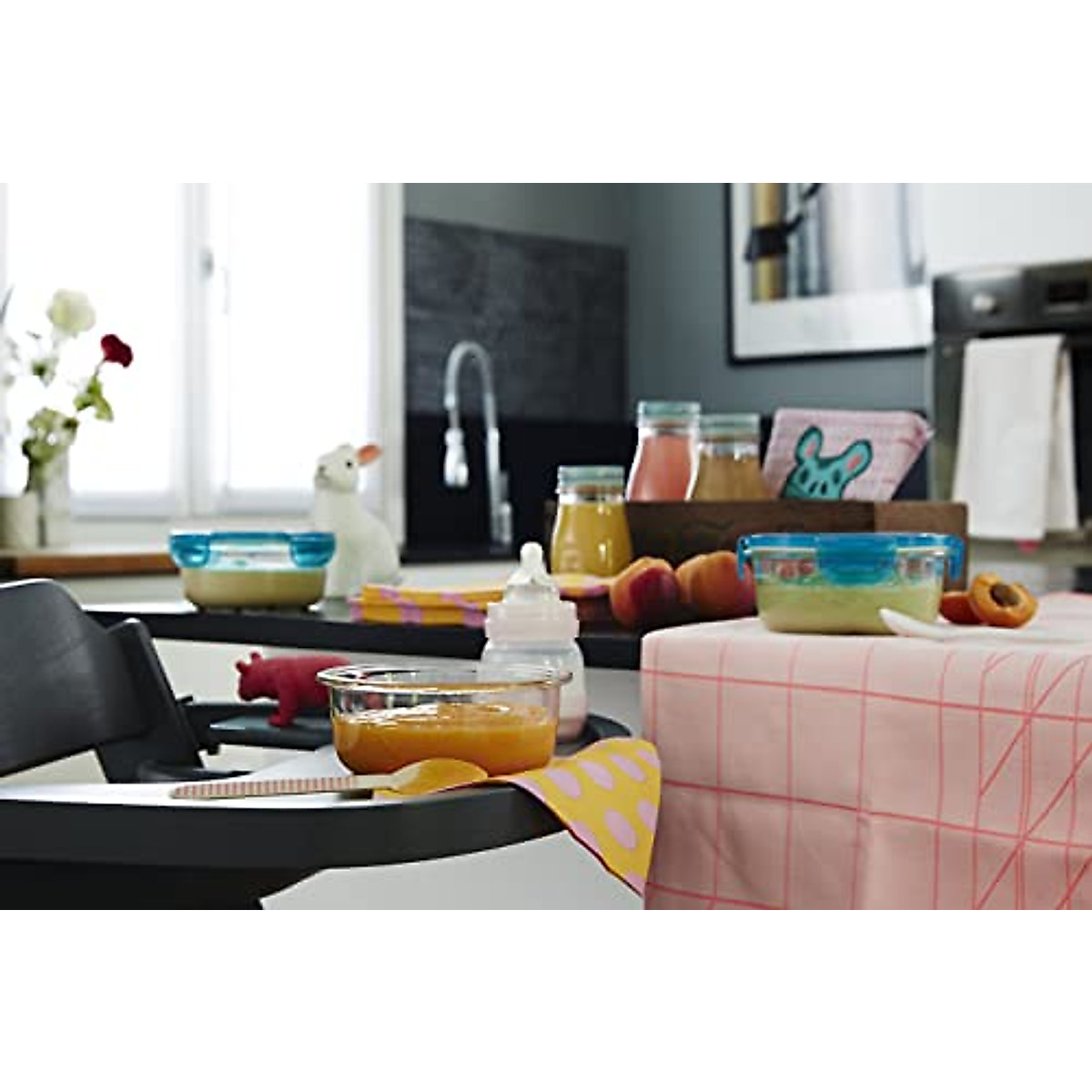 Bormioli Rocco Frigoverre Evolution Collection - 4.75-Inch Square Container - 42cl (14.25 oz.) - Grey