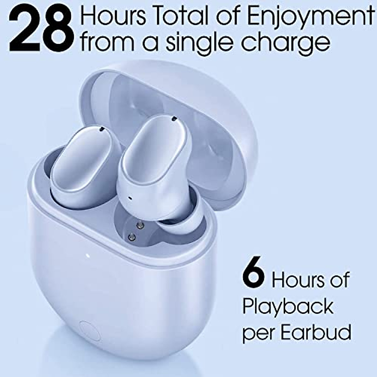 Xiaomi Redmi Buds 3 Pro True Wireless Airdots in-Ear Earbuds 35dB Smart Noise Cancellation, 28 Hour Battery Life,Dual-Device Connectivity,Wireless Charging 10min Charge use 3h,Dual Transparency Mode