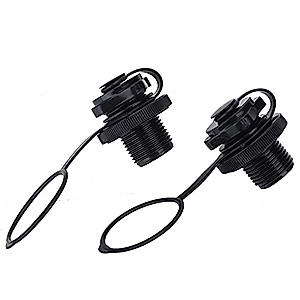 2Pcs Inflatable Boat Valve, Inflatable Boat Spiral Air Plug, Air Mattress Kayak Raft Plug Replacement Screw Air Valve Boston Valve for Rubber Dinghy Pool Airbeds