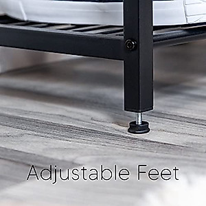 AVAFORT Four Layer Shoe Bench Freestand Rack, Metal Frame, Rustic Brown