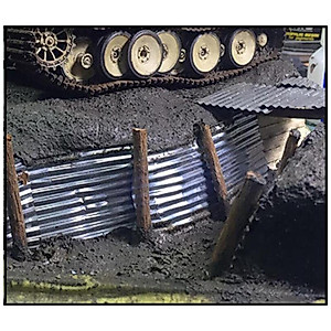 8X 1:35 Scale Steel Shed Corrugated Tile Table Material Miniature Architecture House Dioramas Building Model Kits Layout Scenery