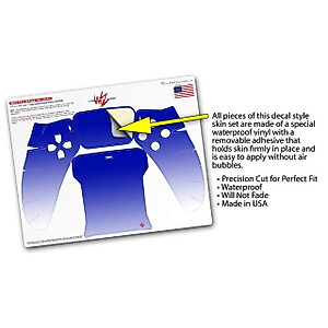 WraptorSkinz Skin Wrap compatible with Sony PS5 DualSense Controller Smooth Fades White Blue (CONTROLLER NOT INCLUDED)