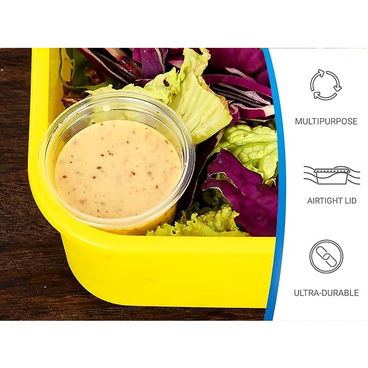 EDI Minimalist Clear 4 Oz 200 Sets Disposable Plastic Portion Cups with Leakproof Lids | Food Storage Cups | BPA Free | Recyclable