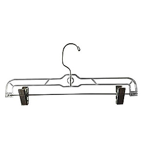 ABO Gear 12-Clear 12 Pack Slack Pant Shorts Skirt Hangers with Clips