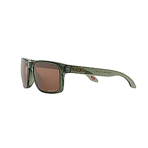 Oakley Men's OO9102 Holbrook Square Sunglasses, Olive Ink/Prizm Tungsten Polarized, 57 mm