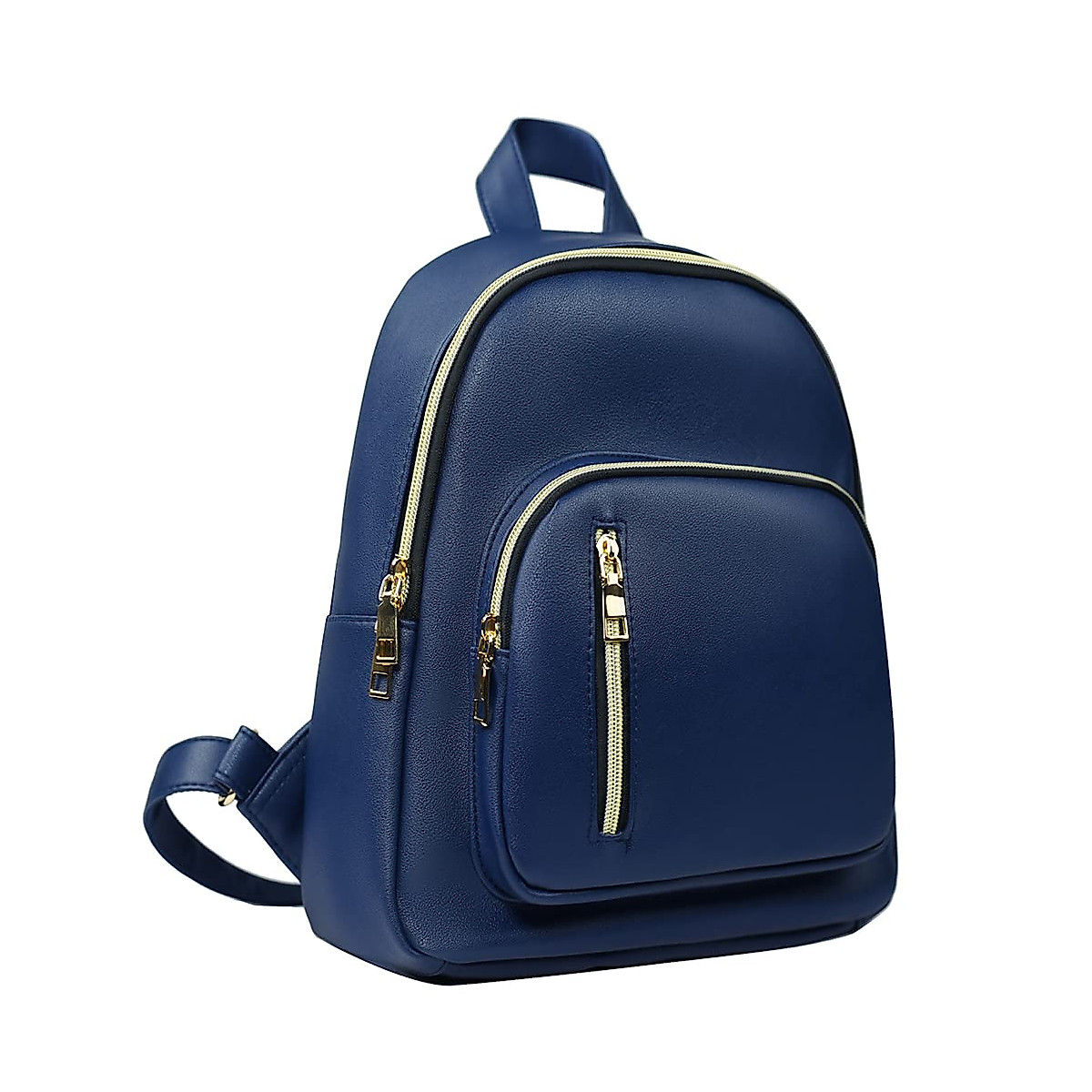 YANAIER Women Mini Backpack Purse PU Leather Anti-theft Backpack Ladies Fashion Casual Travel Daypack Rucksack Navy