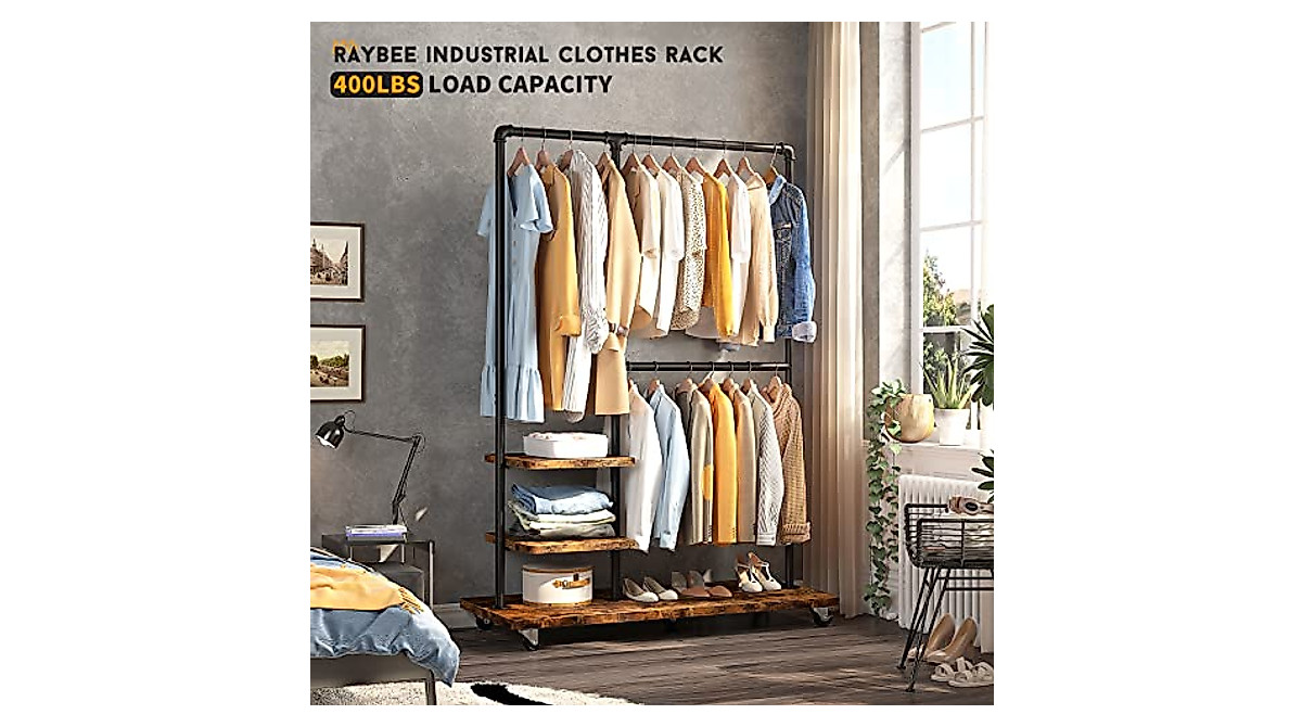 Raybee Heavy Duty Clothing Rack - 400LBS Capacity