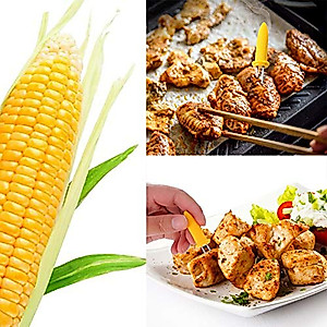 10 Pack Corn On The Cob Holders Stainless Steel Corn Holders Corn on The Cob Skewers for BBQ Twin Prong Sweetcorn Holders Home Cooking Fork Prong