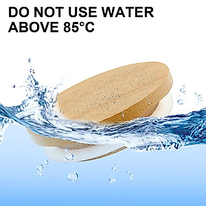 Tessco 40 Pcs Yogurt Jar Lids Set 20 Bamboo Lids with Silicone Sealing Rings 20 Pcs Plastic Yogurt Container Lids Clear Food Storage Replacement Lids Covers Compatible with Oui Yogurt Jars