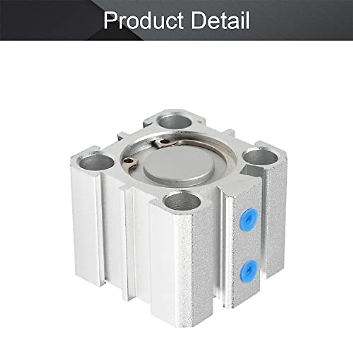 Othmro SDA25 x 10 Sealing Thin Air Cylinder Pneumatic Air Cylinders, 25mm/0.98inch Bore 10mm/0.39inch Stroke for M5 Aluminium Alloy Pneumatic Components for Pneumatic and Hydraulic Systems 1pcs