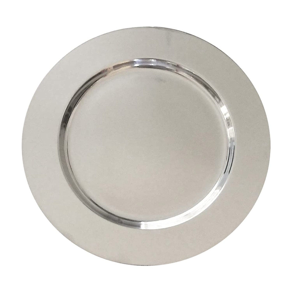Set of 4 Stainless Steel Charger Plates - Handmade 12" Service Plates, Accent Plates, Decorative Tray & Hors d'oeuvre Tray