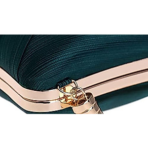 CSYPJYT Women Satin Clutch Wedding Handbag Tassel Cocktail Party Bridal Prom Purse Bags Blue