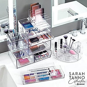 iDesign The Sarah Tanno Collection Lazy Susan Spinning Cosmetic Organizer, Clear 7.7" x 7.7"