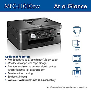 Acer Aspire C24-1700-UA91 AIO Desktop | 23.8" Full HD IPS Display | 12th Gen Intel Core & Brother MFC-J1010DW Wireless Color Inkjet All-in-One Printer with Mobile Device