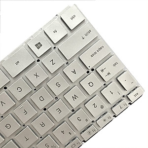 GinTai US Laptops Keyboard with Backlit Replacement for HP Pavilion X360 14-BA 14T-BA 14M-BA 14-BS Series/14-BW 14-BF 14m-CD 14m-DH 14m-CF 14-DK (G) Silver