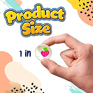 MATICAN Bouncy Balls Bulk, 18-Count, Assorted Fruit Designs, 1" Rubber High Bouncing Balls for Kids, Party Favors, Carnival Prizes, 1-Inch