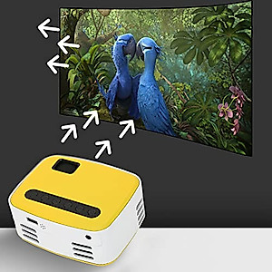 Mini Projector, Portable Projector 1080P LED WiFi USB Small Movie Projector Inbuilt Speaker for Home Camping Travel(US Plug)