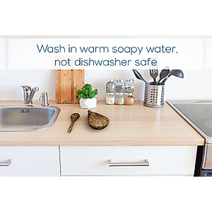 Small Wooden Bowls Set - Eco Friendly, Wood Bowls for Food - Pear Shaped Small Wood Bowl Set, Spoons, Rope Stands - Decorative Wood Bowl - Natural Wood Bowl Size 5 x 3.5 Inches