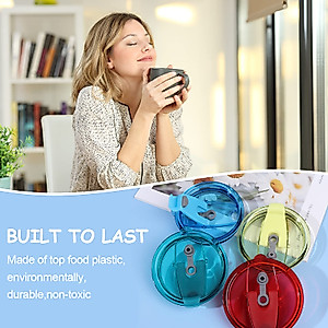 6 Pieces 20 oz Tumbler Lids Replacement Lids Spill-proof Splash Resistant Lids Covers for Mug Tumblers Cups with 3 inch cup mouth in dia