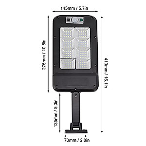 Solar Powered Street Lamp, Human Body Induction Wall Lights, Outdoor Waterproof Remote Control LED Wall Light, Sensitive Motion Detection Function for Backyard Garden Garage