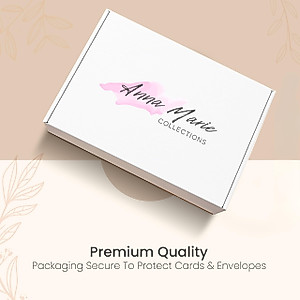 Anna Marie Collections 25 Pack Boho Thank You Cards with Envelopes Pampas Grass and Floral Design - Wedding, Bridal Shower, Baby Shower, Graduation, Baptism Cards - Blank Greeting Cards