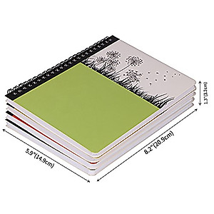 Hardcover Spiral Notebook, Dream Tree Journal to Write in, Blank Diary, Composition Notebook College ruled 80 Sheets, 5.5 x 8.3inch, 4 Pack