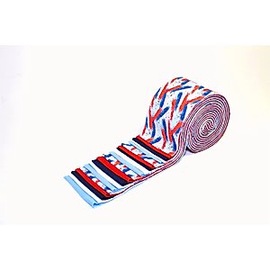 AbsoluteBestChoice 2.5 inch RED White and Blue Jelly Roll 100percent Cotton Fabric Quilting 20 pre Cut Strips, Multicolor, 2.5 Inches