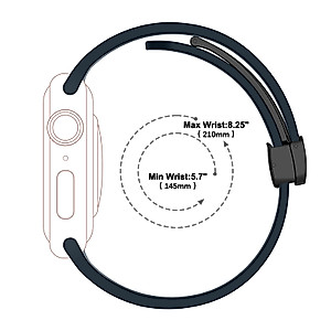 for Apple Watch Band 44mm 40mm 38mm 45mm 41mm 42mm Women/men,Magnetic D-buckle Silicone Sport Strap Correa WristBand for Apple Watch Ultra Band 49mm Series 8/ultra/7/SE/6/5/4/3/2/1,iWatch Bands 3 Pack