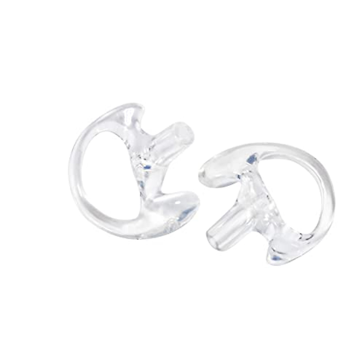 HYS Clear Soft Large Earmold Replacement Ear Pieces Flexible Open Ear Insert Ear Buds for Walkie Talkie 2 Way Radio Transparent Air Acoustic earpiece Headset