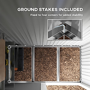 Outsunny 5.3' x 3' Outdoor Storage Shed, Metal Garden Tool House with Sloping Roof and Lockable Door for Backyard, Bike, Patio, Garage, Lawn, Gray