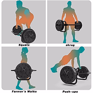 PONE FIRST Trap Bar Deadlift 2-inch Olympic Weight Lifting Bar,51" Hex Bar Barbell for Squats, Deadlifts, Shrugs,800Lbs Weight Capacity，Black