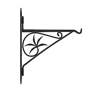 Minuteman International Crane, 18-inch Fireplace Pot Hanger Bracket, Black