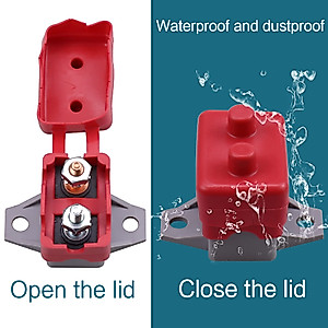 VOZINMOST Automatic Reset Circuit Breaker 15Amp 12V/24V DC Stud Type Circuit Breakers Suitable for Automotive, Marine(Pack of 2)