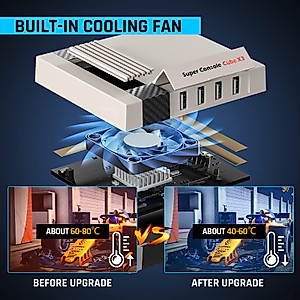 Lutonvia Retro Gaming Console Super Console Cubex3 Built-in 100000+ Games, EmuELEC4.5/Android 9.0/CoreE 3 System in 1, Video Game Console S905X3 Chip, Emulator Console for 8K UHD Output (256G)