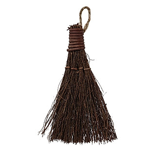 TDST Bundle of 2 Pumpkin Spice Scented Hand Broom Stick Decor Items, 6 in. Bulk Broomsticks Holiday Fall Autumn Halloween Christmas with Bonus TDST Scented Aziza, Brown (dtfg22)