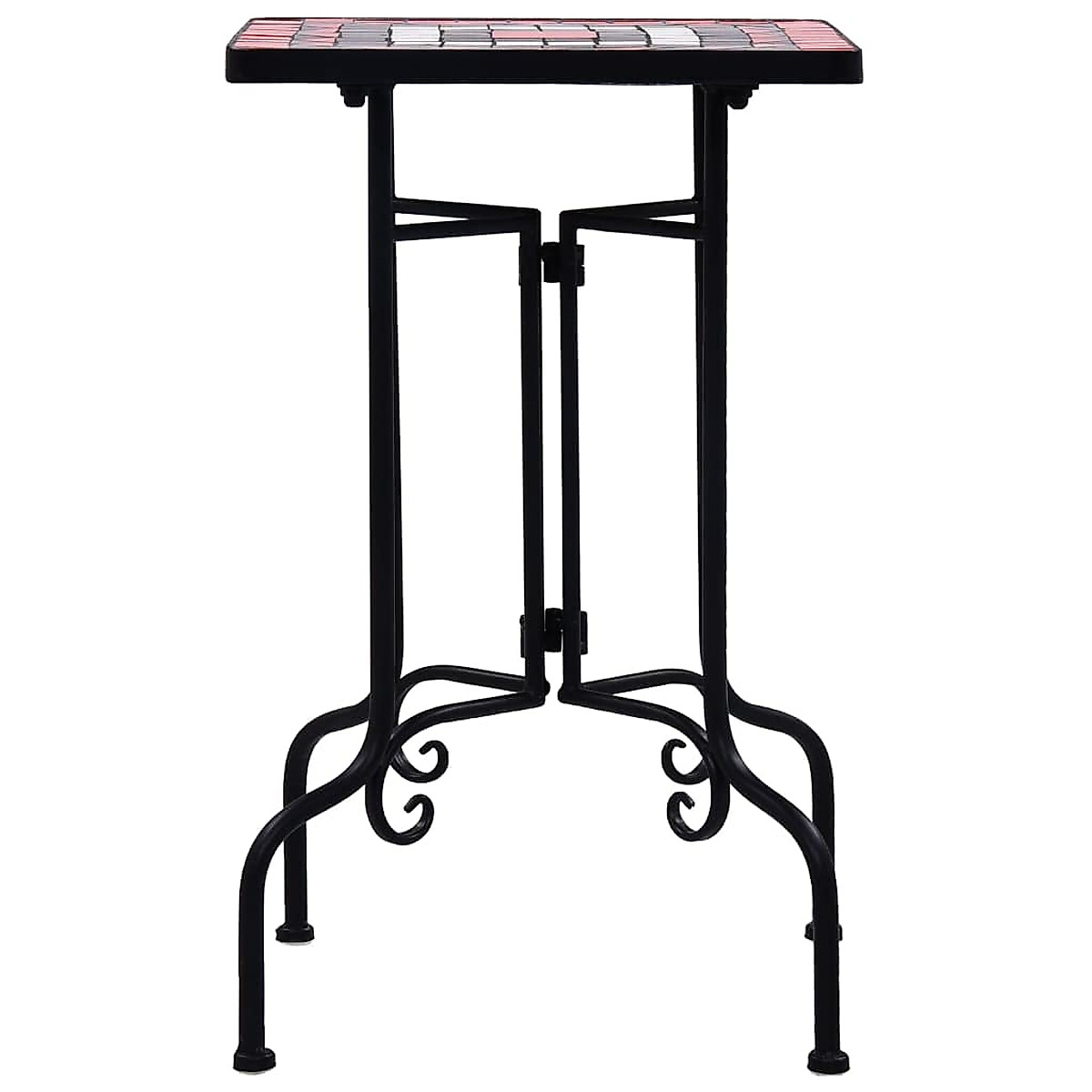 KTHLBRH (Fast Shipments) Plant Stand, Flower Pots Shelf Rack, Plant&Planter Display for Living Room, Balcony,Bedroom and Patio Garden Mosaic Side Table Terracotta and White Ceramic