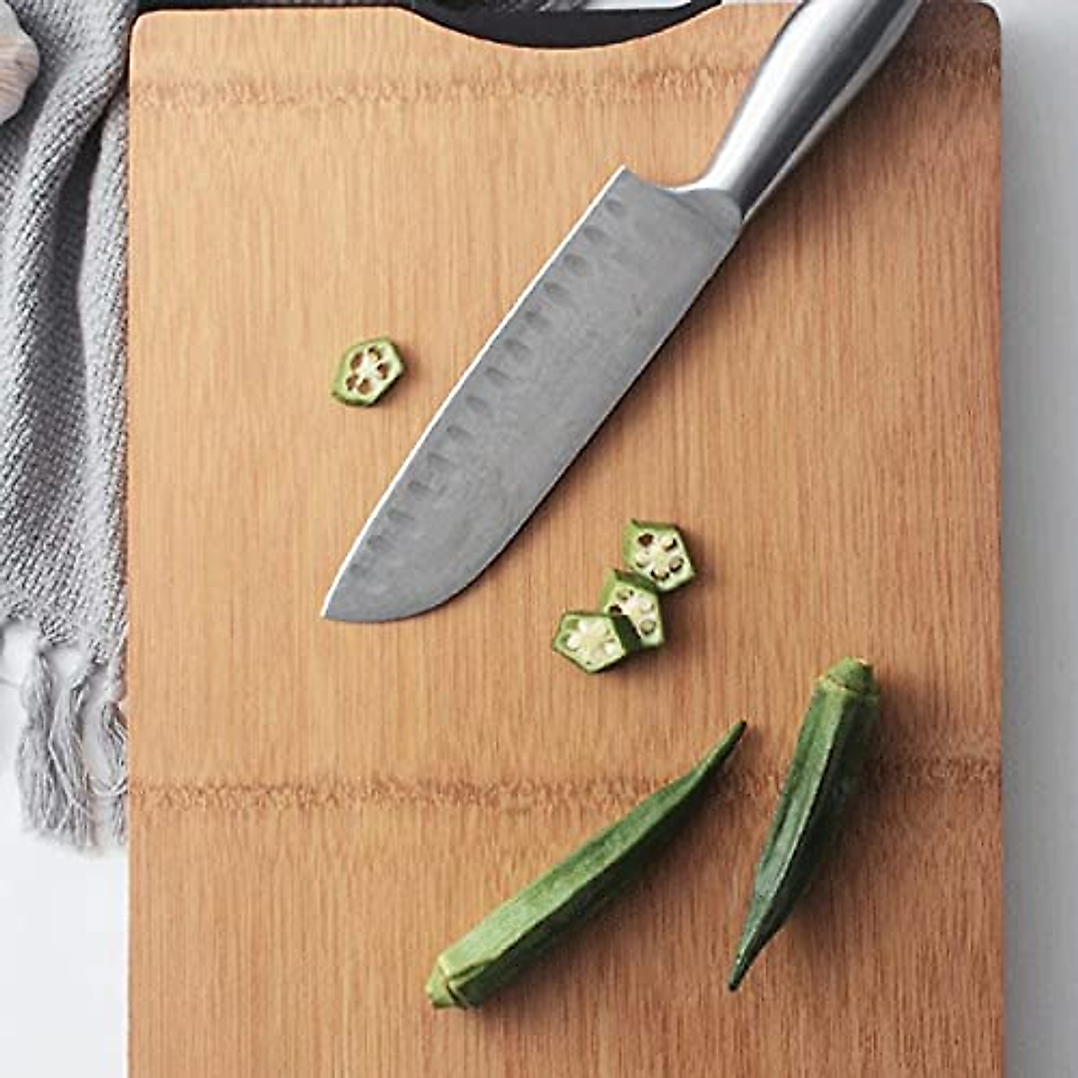 GULRUH Wood Cutting Boards for Kitchen, Bamboo Cutting Board|Double-Sided Bamboo Poly Cutting Board for Kitchen | Easy to Wash and Clean | BPA Free|45 * 32cm