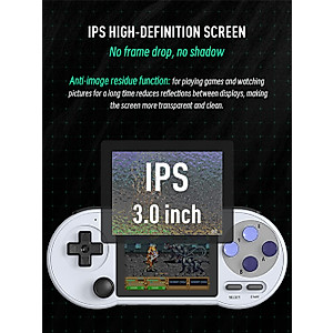 Handheld Game Console, Built in 6000+ Games, 3.0 Inch IPS Screen Retro Handheld Game Console, SF2000 Handheld Console Support 7 Emulators & AV Output, Ideal Gift for Kids Adults