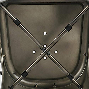 Topeakmart Classic Iron Metal Dinning Chairs Indoor-Outdoor Use Chic Dining Bistro Cafe Side Barstool Bar Chair Coffee Chair Gun Metal Set of 4