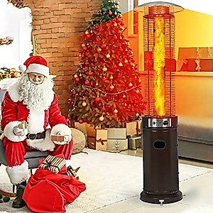 Garden Patio Heater,Outdoor Patio Heater,46000 BTU Propane Based Classic Design With Wheels,Easy Set Up,Commercial & Residential Outdoor Heater Electric Stand