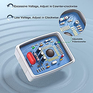 Plug in Voltage Meter, Eversame AC 80-300V LCD Digital RV Voltage Meter, AC 110 220V Voltage Panel Power Volt Test Monitor Gauge Meter for Household Plug into Outlet to Measure Voltage (3 Pack)