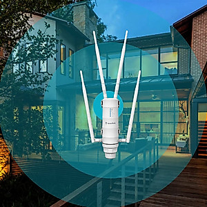 Zeateck AC1200 Outdoor Wireless Access Point WiFi Range Extender WiFi Booster Seamless Roaming MU-MIMO | PoE Powered, High Power and Gigabit Ethernet AP