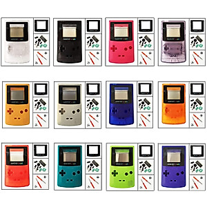 Replacement Full Housing Shell Case Cover Pack with Buttons Screwdrivers for Game Boy Color GBC Repair Part - Apple Green