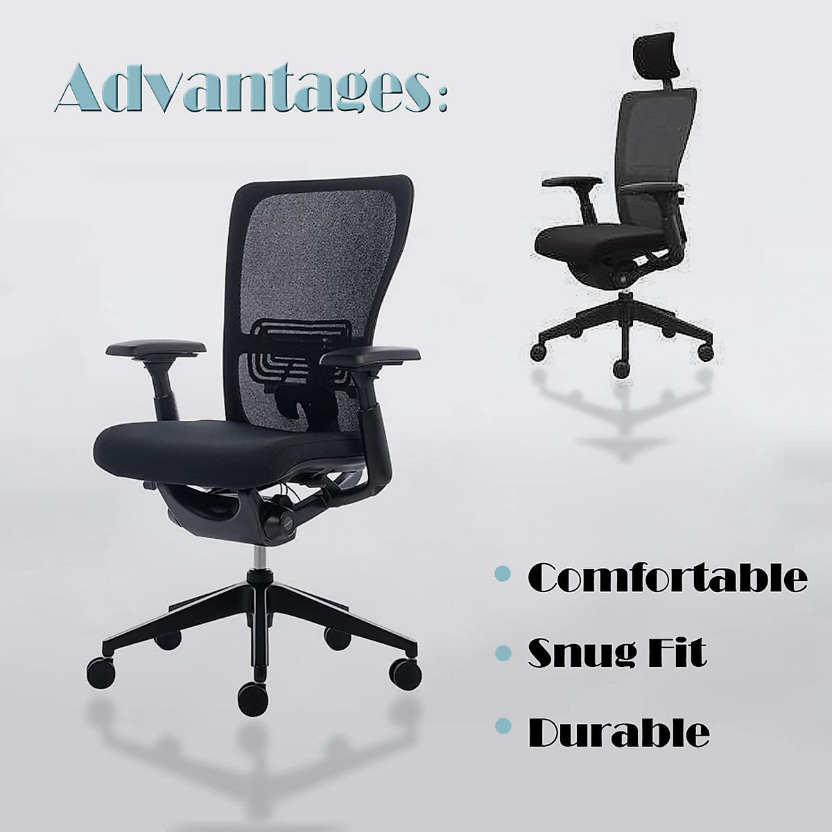 Dpwrrot Arm Pads Caps Replacement for Haworth Zody Office Chair 1 Pair(Black)