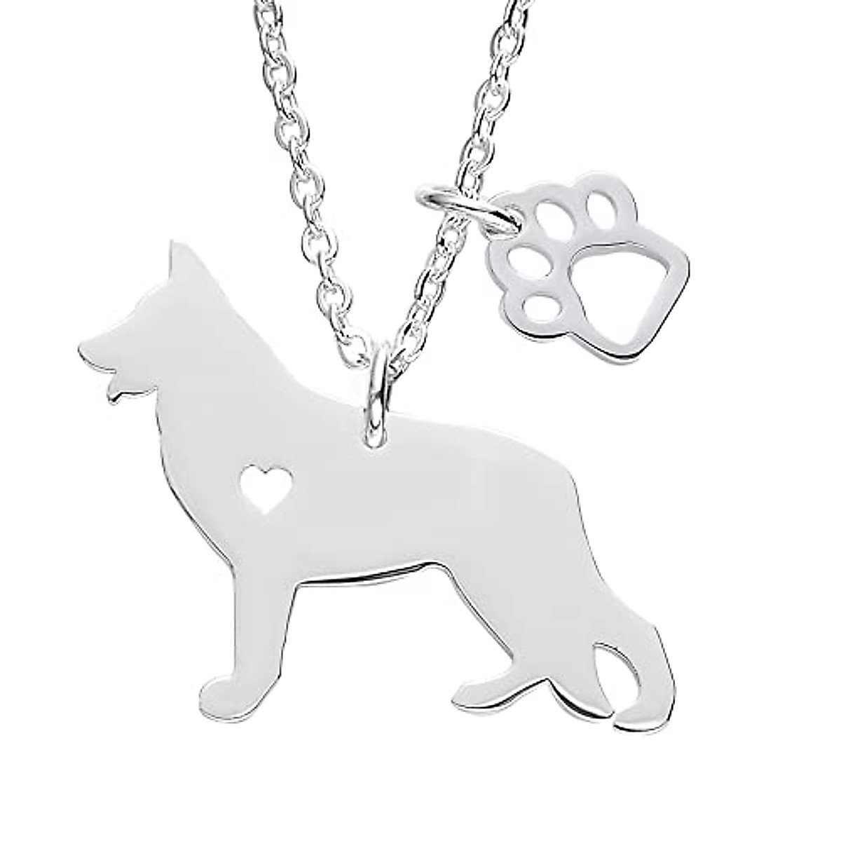 Melix Animal Yorkie Labrador Pitbull Husky Alaskan Akita Boxer Corgi Dachshund German Shepherd Golden Retriever stainless steel Pet Dog Doggy Pendant Necklace Gift